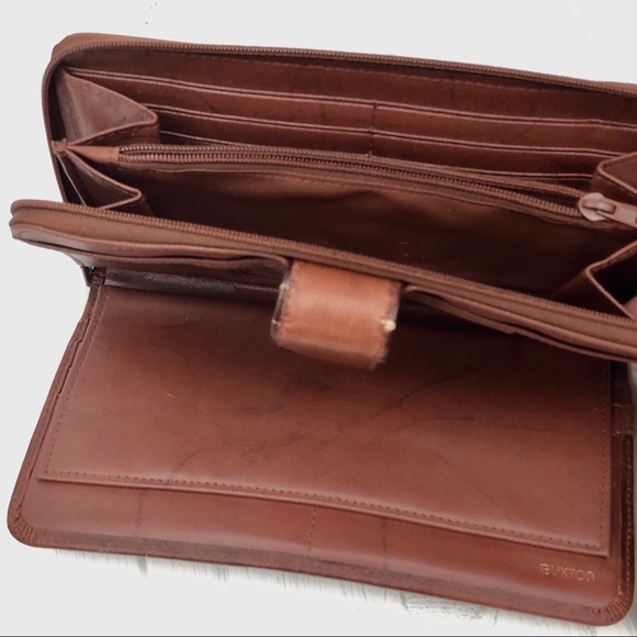 Buxton | Bags | Buxton Brown Leather Wallet | Poshmark